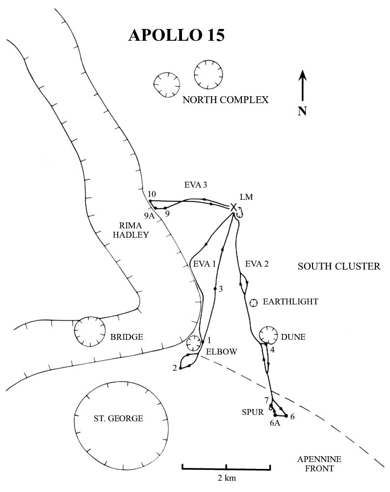 Space Rocket History #345 – Apollo 15 – The Lunar Rover & Traverse 1 ...